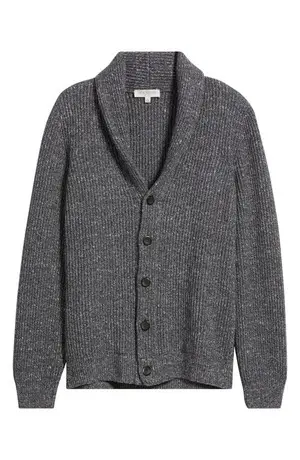 JACK VICTOR Wool And Silk Shawl Collar Cardigan