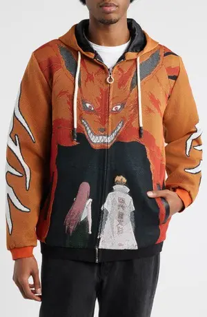 VERYRARE Printed Drawstring Hood Jacket