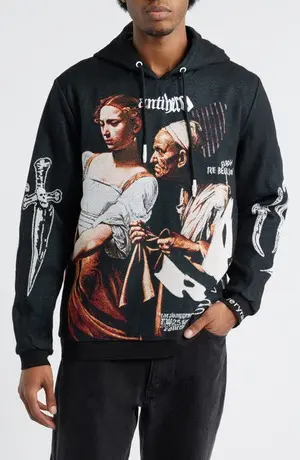 VERYRARE Antihero Judith Crewneck Graphic Hoodie - Black