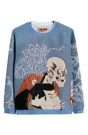 VERYRARE Yokai/kabuki Jacquard Sweatshirt