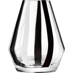 LSA Stripe 5.5-inch Glass Vase - Black/white