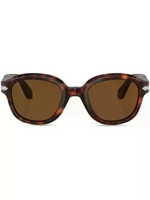 Persol Tortoiseshell Round Frame Sunglasses - Brown