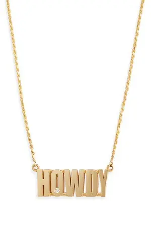 Established Diamond Pendant Necklace - Yellow Gold/howdy