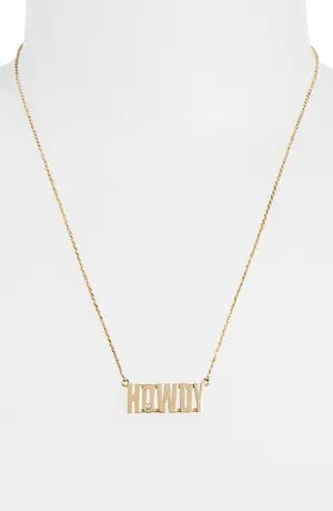 Established Diamond Pendant Necklace - Yellow Gold/howdy