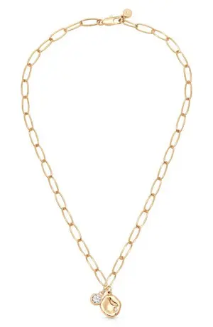 Ettika Double Charm Chain Necklace - Gold