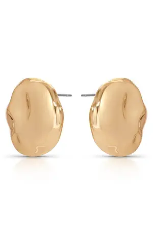 Ettika Molten Spheres Stud Earrings - Gold