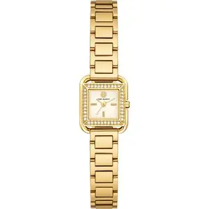 Tory Burch Kira Crystal Bezel Bracelet Watch - Gold