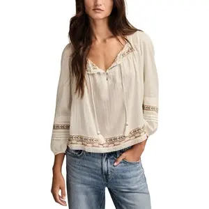Lucky Brand Embroidered Tops