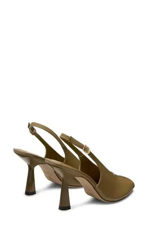 STUART WEITZMAN Val Slingback 85 Sandal - Golden Olive