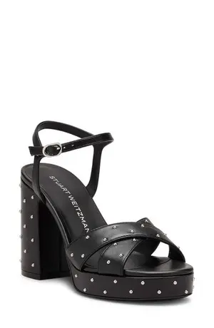 Black Chunky Heel Sandals For Women