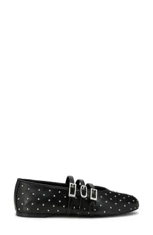 STUART WEITZMAN Studded Mary Jane Ballet Flats