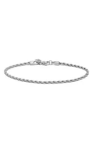 VINCERO Rope Chain Bracelet - Silver