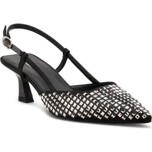 STUART WEITZMAN Vinne Radiant Slingback 50 Pump - Black