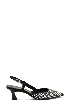 STUART WEITZMAN Vinne Radiant Slingback 50 Pump - Black