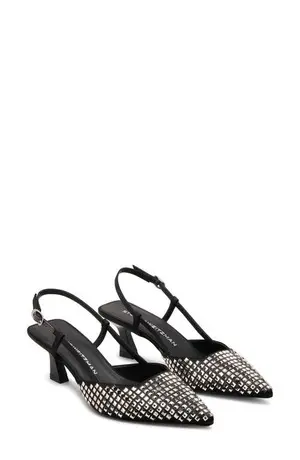 STUART WEITZMAN Vinne Radiant Slingback 50 Pump - Black