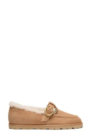 STUART WEITZMAN Dakota Genuine Shearling Mary Jane Flat