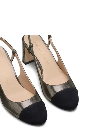 STUART WEITZMAN Babette Cap-toe Slingback Pumps