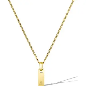 VINCERO Initial Pendant Chain Necklace - Gold - A