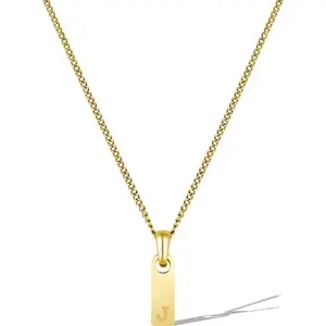 VINCERO Initial Pendant Chain Necklace - Gold - J