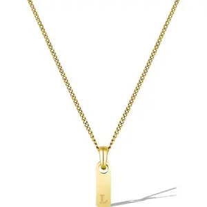 VINCERO Initial Pendant Chain Necklace - Gold - L
