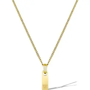 VINCERO Initial Pendant Chain Necklace - Gold - W