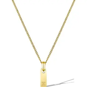 VINCERO Initial Pendant Chain Necklace - Gold - X