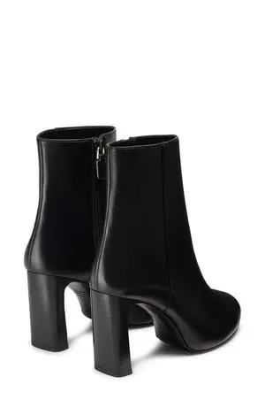 STUART WEITZMAN Babette Platform Zip Bootie - Black