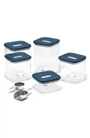 CARAWAY Set Of 5 Airtight Storage Containers - Navy