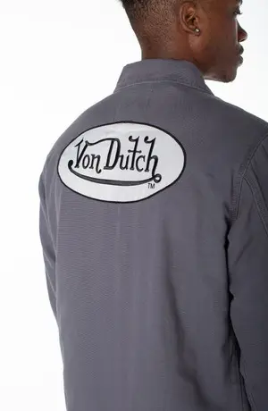 VON DUTCH East Patch Collar Quilted Worker Jacket