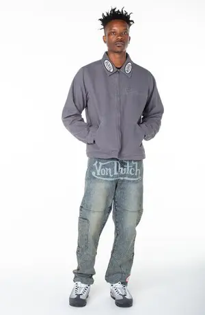 VON DUTCH East Patch Collar Quilted Worker Jacket