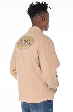 VON DUTCH Lined Quilted Worker Jacket