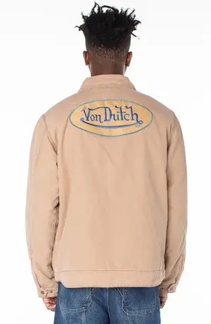 VON DUTCH Lined Quilted Worker Jacket