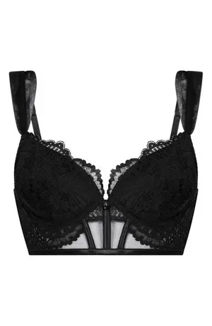 Hunkemoller Whitney Padded Underwire Bustier - Caviar