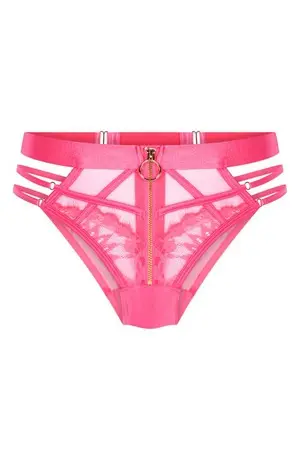 Hunkemoller Sable Cutout Brazilian Briefs - Camellia Rose