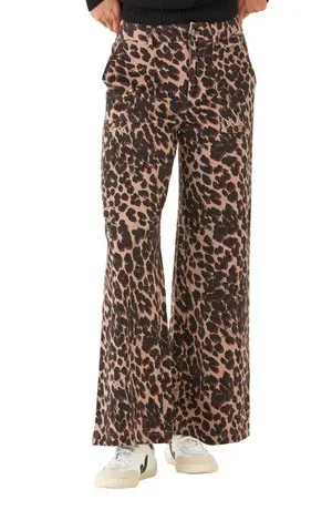 THREADS 4 THOUGHT Animal Print Twill Wide Leg Pants