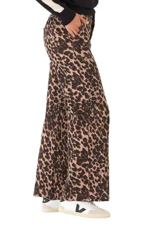 THREADS 4 THOUGHT Animal Print Twill Wide Leg Pants