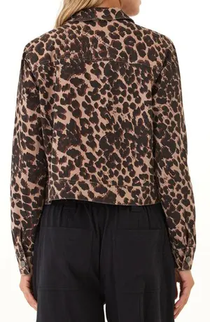 THREADS 4 THOUGHT Abbey Leopard Print Trucker Jacket