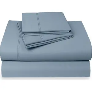 CALIFORNIA DESIGN DEN Hotel Luxe 800 Thread Count 100% Cotton Sateen Sheet Set - Blue