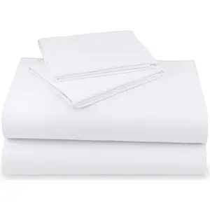 CALIFORNIA DESIGN DEN Hotel Luxe 800 Thread Count 100% Cotton Sateen Sheet Set - Bright White