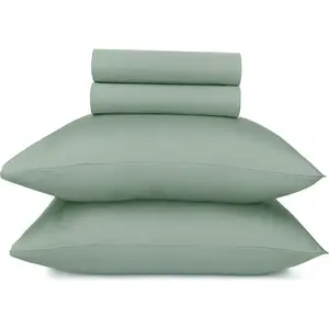 CALIFORNIA DESIGN DEN Signature Comfort 100% Egyptian Cotton Soft Sateen Sheet Set - Mint Green