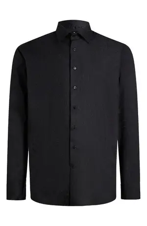 Etro Roma Paisley Cotton Jacquard Dress Shirt - Black