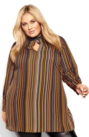 City Chic Tie Back Tunic Top