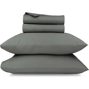 CALIFORNIA DESIGN DEN Grand Indulgence 1000 Thread Count 100% Cotton Sateen Sheet Set - Grey