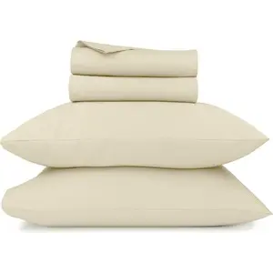 CALIFORNIA DESIGN DEN Grand Indulgence 1000 Thread Count 100% Cotton Sateen Sheet Set - Ivory (creamy Beige Tone)