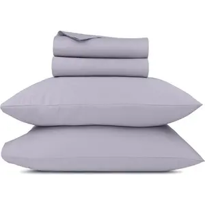 CALIFORNIA DESIGN DEN Grand Indulgence 1000 Thread Count 100% Cotton Sateen Sheet Set - Lavender Grey