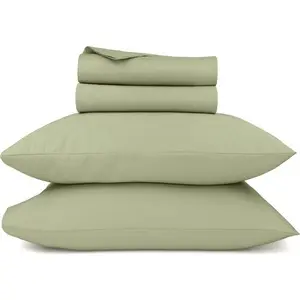 CALIFORNIA DESIGN DEN Grand Indulgence 1000 Thread Count 100% Cotton Sateen Sheet Set - Sage Green