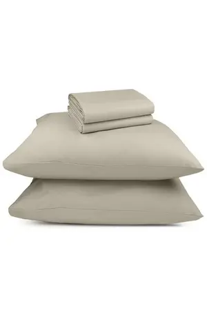 CALIFORNIA DESIGN DEN Signature Comfort 100% Egyptian Cotton Breatheable Percale Sheet Set - Beige