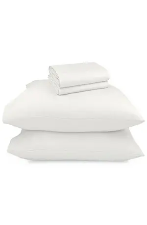 CALIFORNIA DESIGN DEN Signature Comfort 100% Egyptian Cotton Breatheable Percale Sheet Set - Ivory
