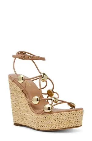 Steve Madden Oaklie Platform Slide Sandal - Natural