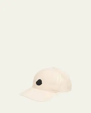 Moncler Logo Emblem Cotton Baseball Cap